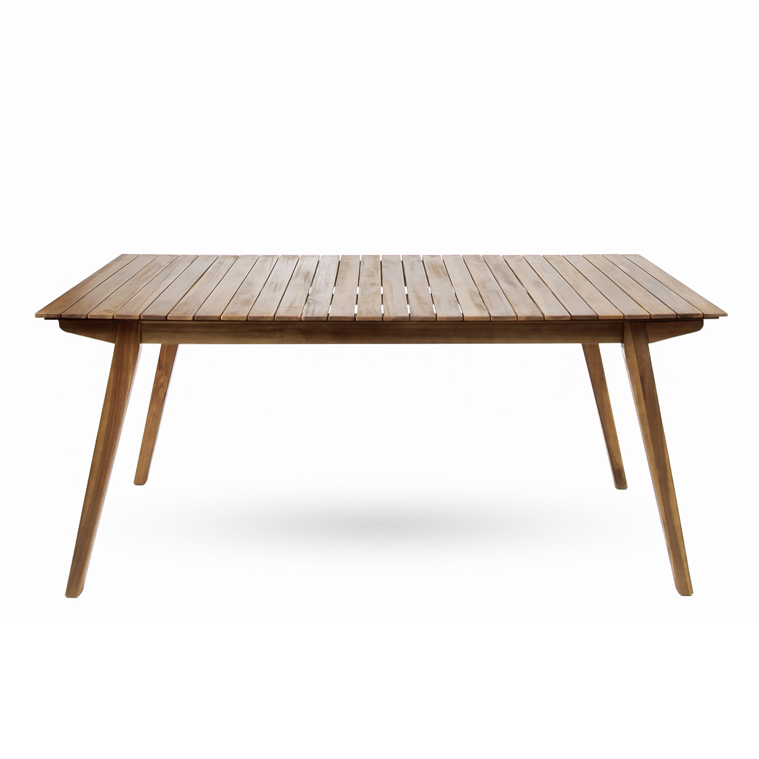 Christopher Knight Home Mesa Outdoor 7-Piece Acacia Wood Dining Set, 21.25 "W x 23.25 "D x 35.5 "H, Teak + Cream