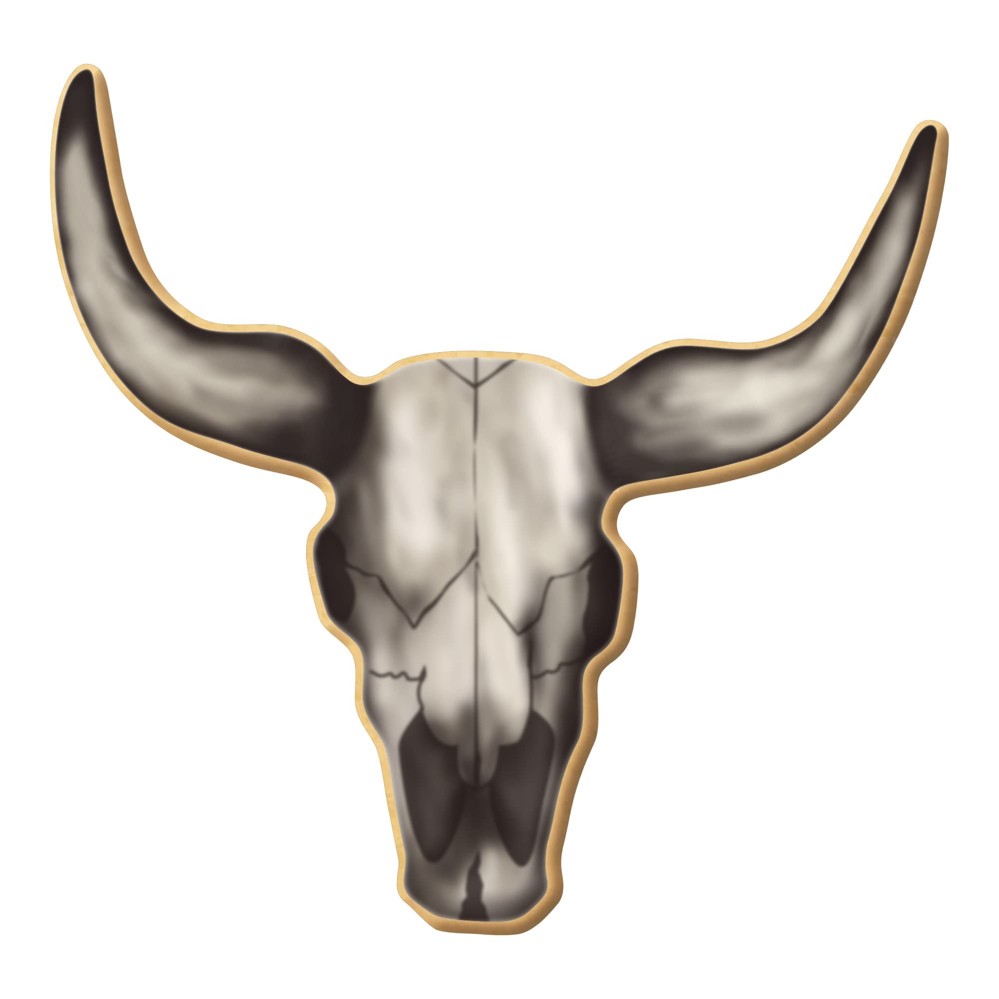 Bull Skull Longhorn Cookie Cutter 4.75 Inch β Made in the USA β Foose Cookie Cutters Tin Plated Steel - Bull Skull Longhorn Cookie Mold