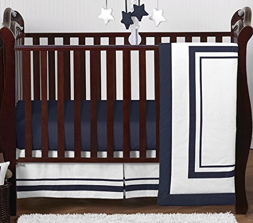 Sweet Jojo Designs White and Navy Hotel Fabric Memory/Memo Photo Bulletin Board