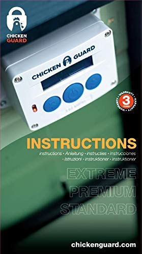 ChickenGuard Automatic Chicken Coop Door Openers, 3 Models, Timer/Light Sensor, Lift up to 4kg Pop Hole Door, Batteries (Premium)