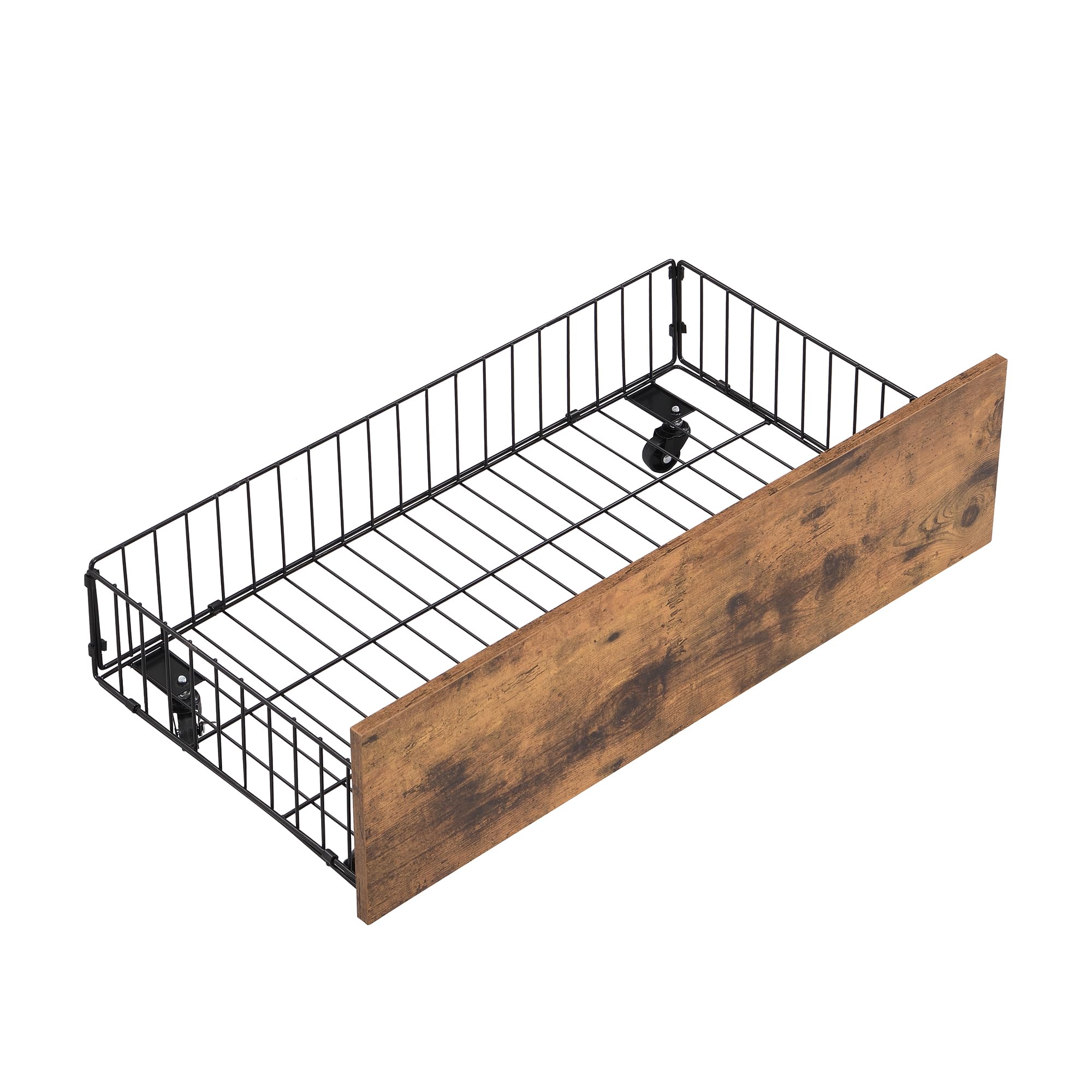 CKLMMC Twin XL Over Twin XL Metal Bunk Bed with MDF Board Guardrail and Two Storage Drawers for Kids Teens Adults