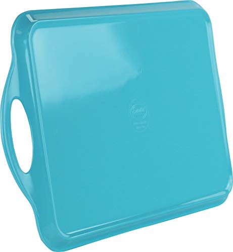 Calypso Basics Rectangular and Tidbit Serving Tray Set, Turquoise