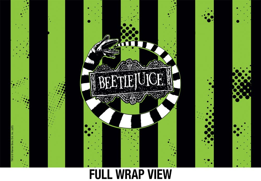 Beetlejuice OFFICIAL Beetle Worm 18 oz Insulated Water Bottle, Leak Resistant, Vacuum Insulated Stainless Steel with 2-in-1 Loop Cap