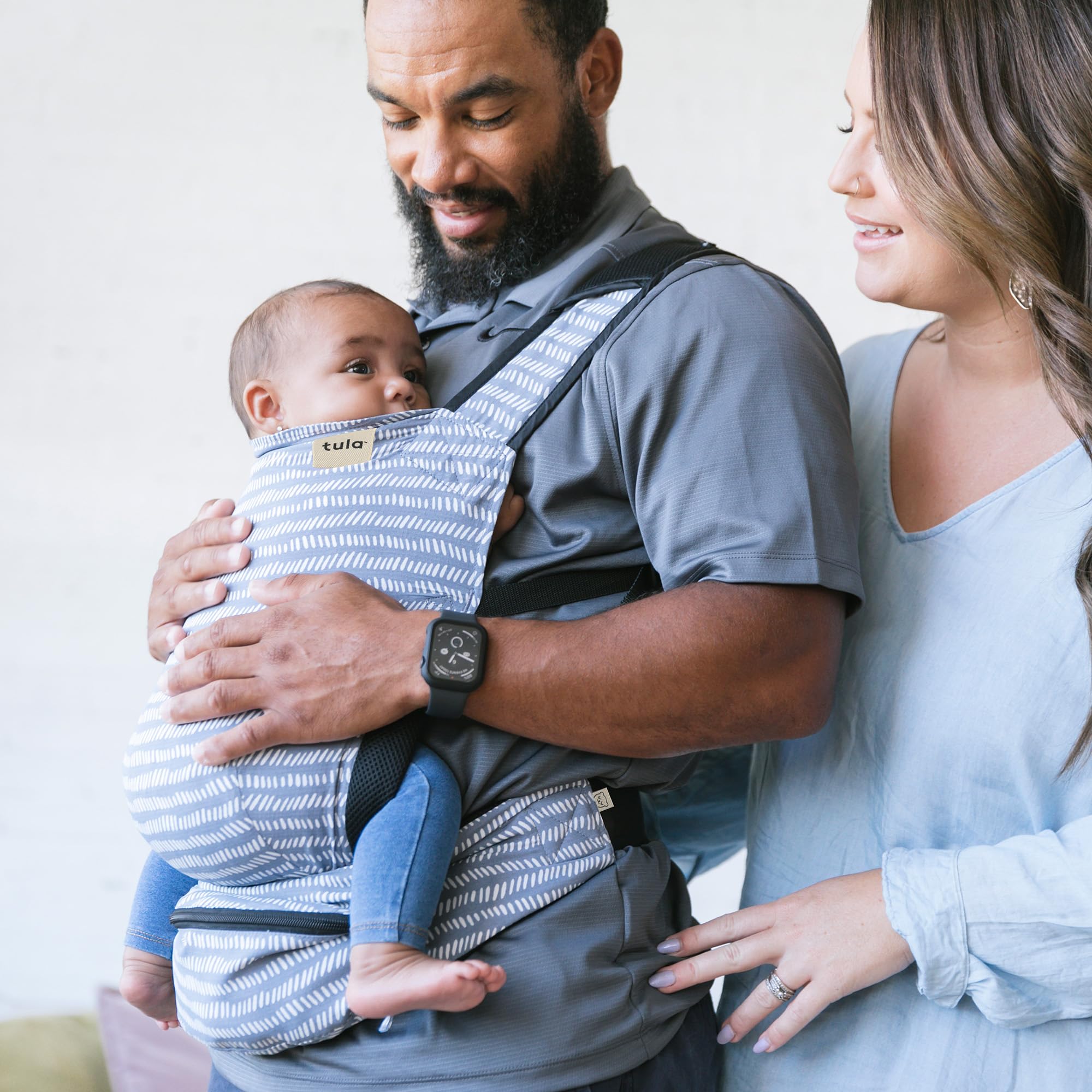 Baby Tula Lite Compact Baby Carrier, Ultra Compact and Lightweight, Convenient Carry Pouch, Ergonomic and Multiple Positions for 12 β 30 pounds (Discover)β¦