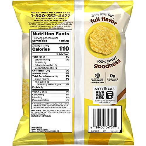 Baked, Lay's Original Potato Crisps, 0.875 Ounce (Pack of 40)