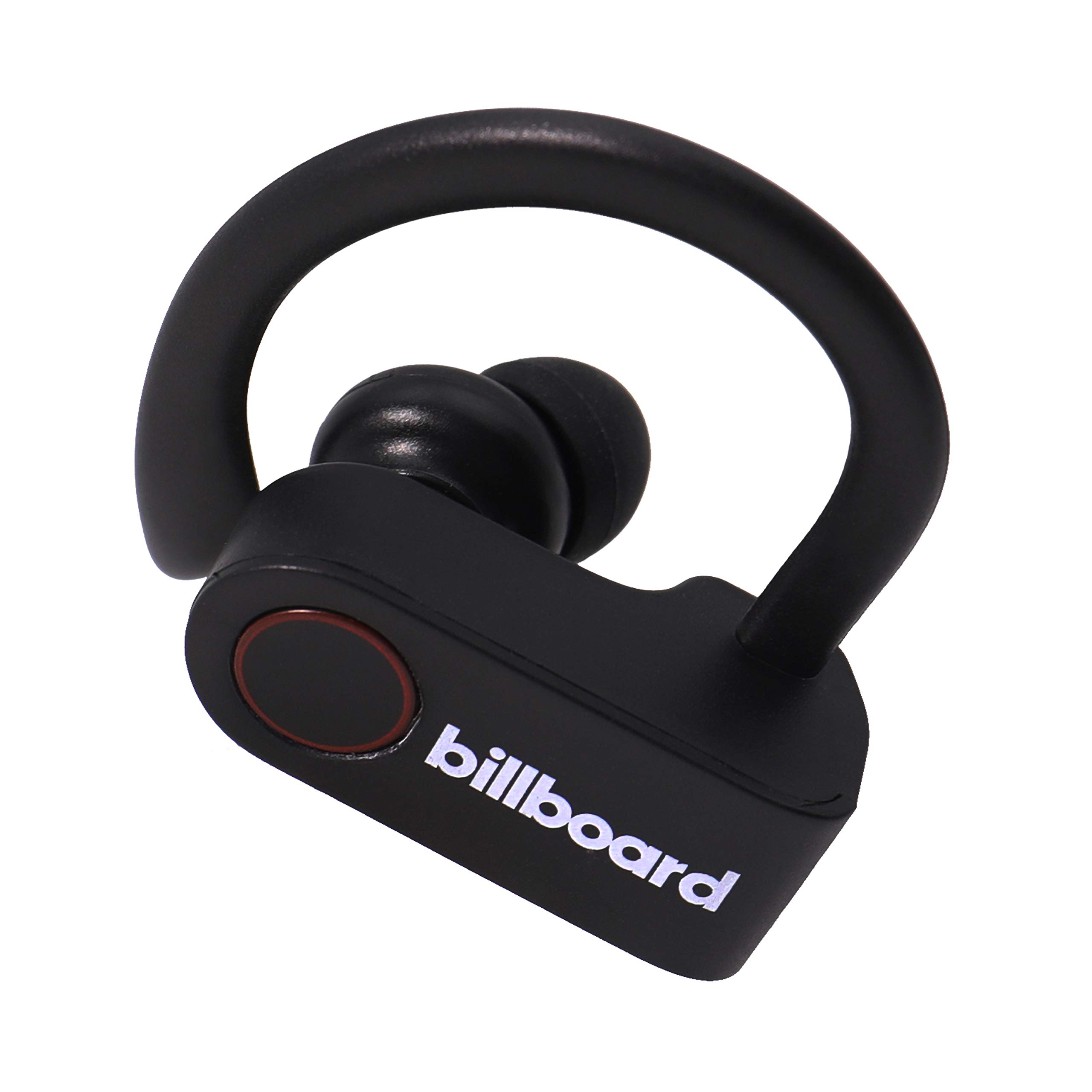 Billboard Bluetooth 5.0 True Wireless Stereo Sport Earhooks with Charging Case, Black/Red (BB2819)