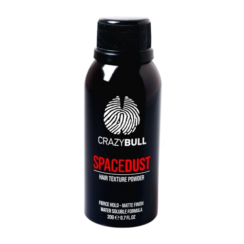 CrazyBull Hair Space Dust Hair Texture Powder - Vegan Friendly Hair Powder for Men - Lightweight Hair Powder for Short-Medium Hair - 0.7 oz