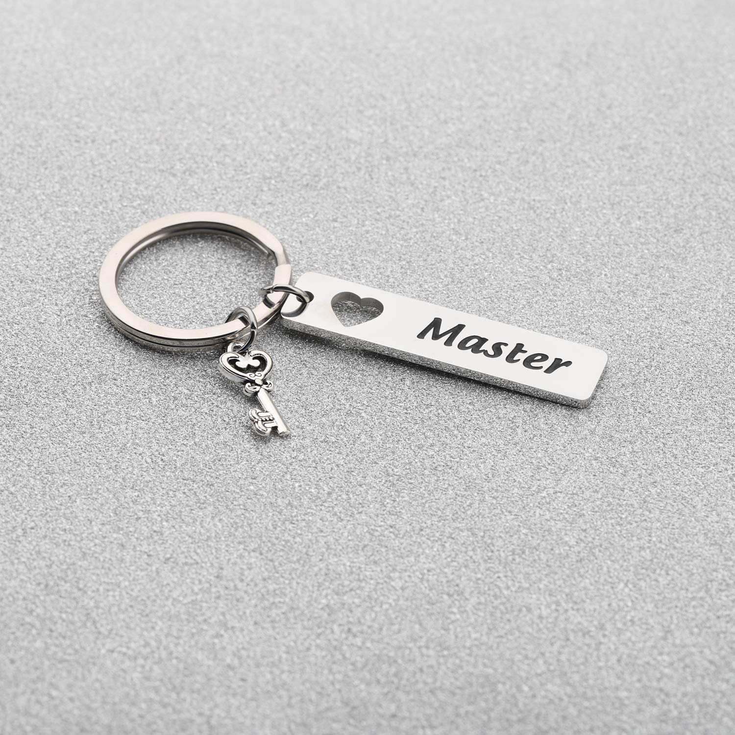 BAUNA Couple Gifts for Boyfriend and Girlfriend Master Slave Keychain Funny Matching Couple Keychains Set for Him and Her (Master Slave Keychain Set)