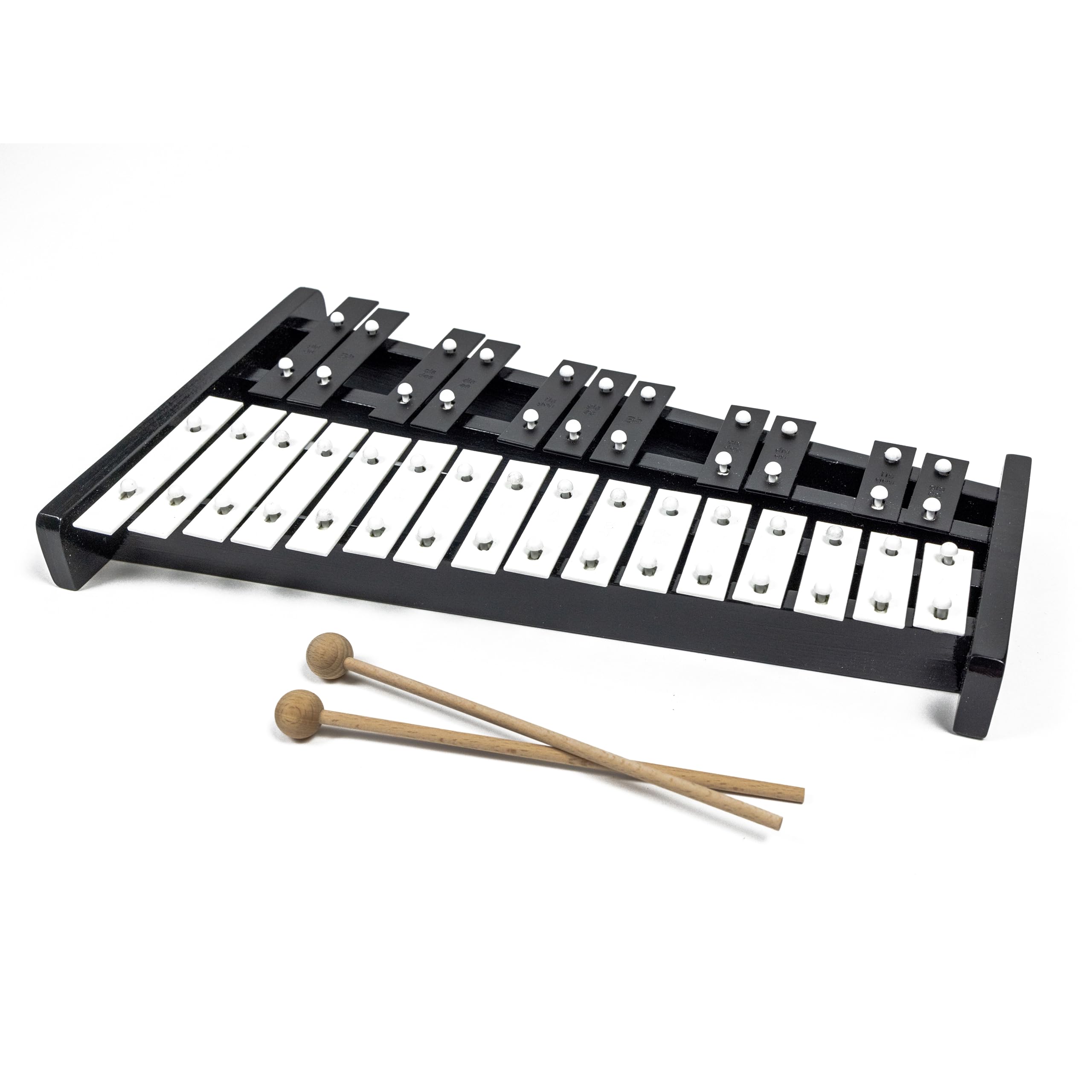 Professional Wooden Soprano Full Size Glockenspiel Xylophone with 27 Metal Keys for Adults & Kids - Includes 2 Wooden Beaters