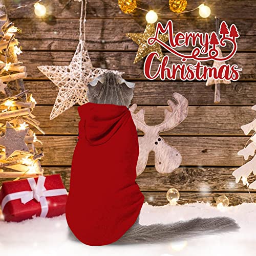 Dogs Pullover Sweater Winter Dog Clothes Sweater Warm Christmas Pet Sweaters For Small Dogs Pet Clothing Pet Solid Antlers Pullover Sweater Puppy Apparel 5 Sizes Pet Clothes for Medium Dogs (Red, XXL)