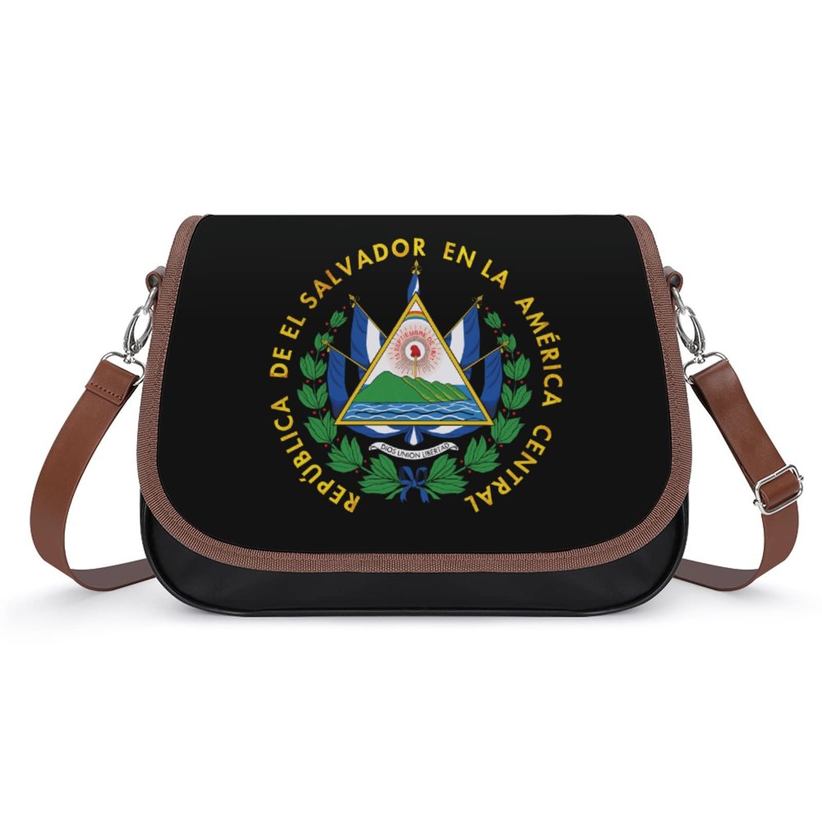 FunnyStar Coat of Arms of El Salvador Shoulder Bag for Women Crossbody Travel Purse Sling Buckle Pouch With Zipper