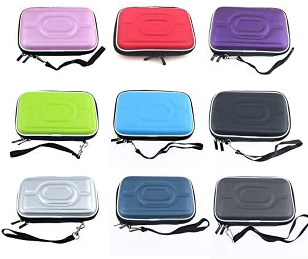 Protective Travel Carrying Hard Pouch Case Bag Cover for Game Boy Advance Color Pocket GBA GBC GBP Console for Nintendo DS Lite NDSL NDSi EVA Storage Replacement (Black)