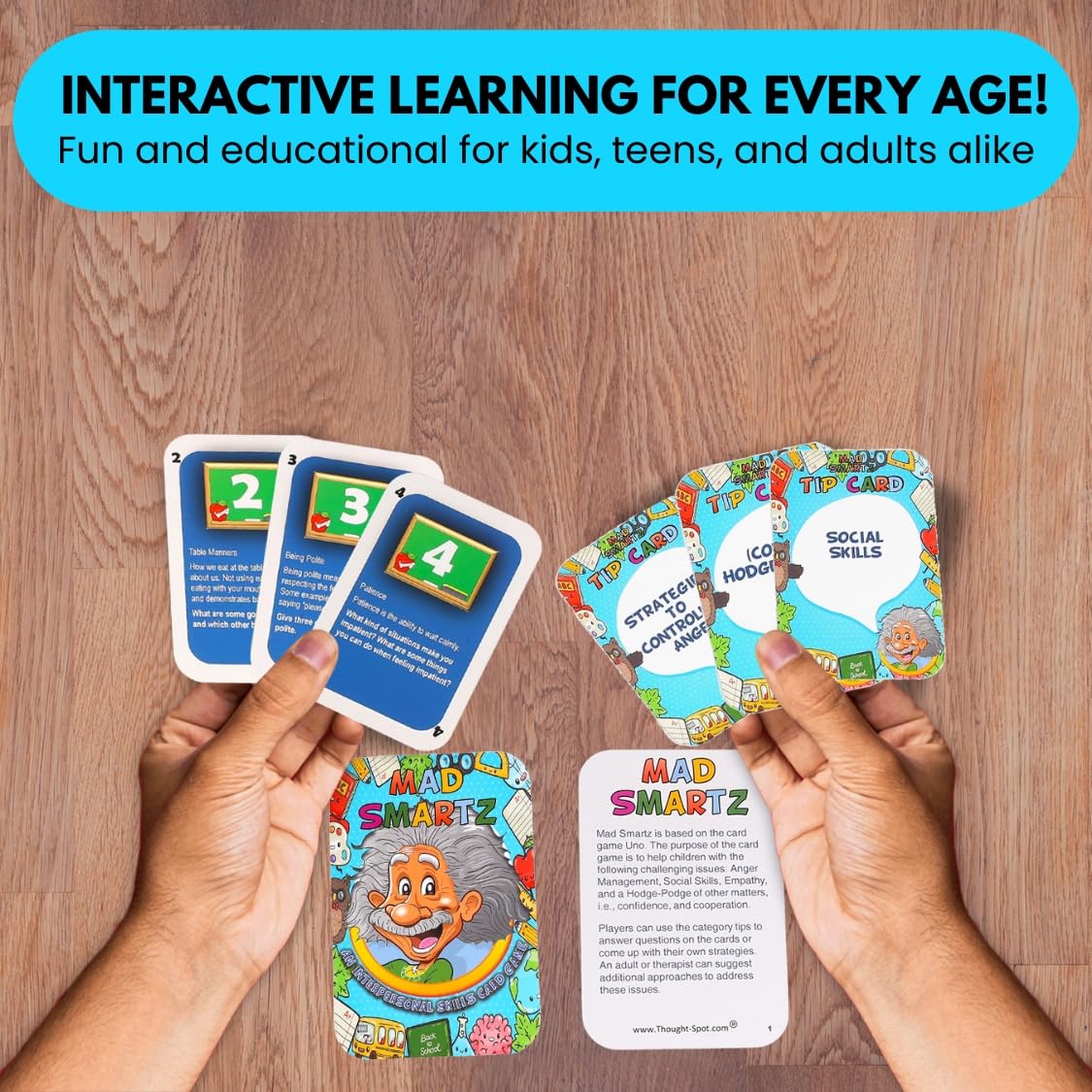 MAD SMARTZ: Social Skills & Anger Management Card Game β Teaches Interpersonal Skills & Emotional Regulation. Autism & ADHD Learning Tool; Educational Therapy Game for Counseling Kids/Teens; CBT Tool