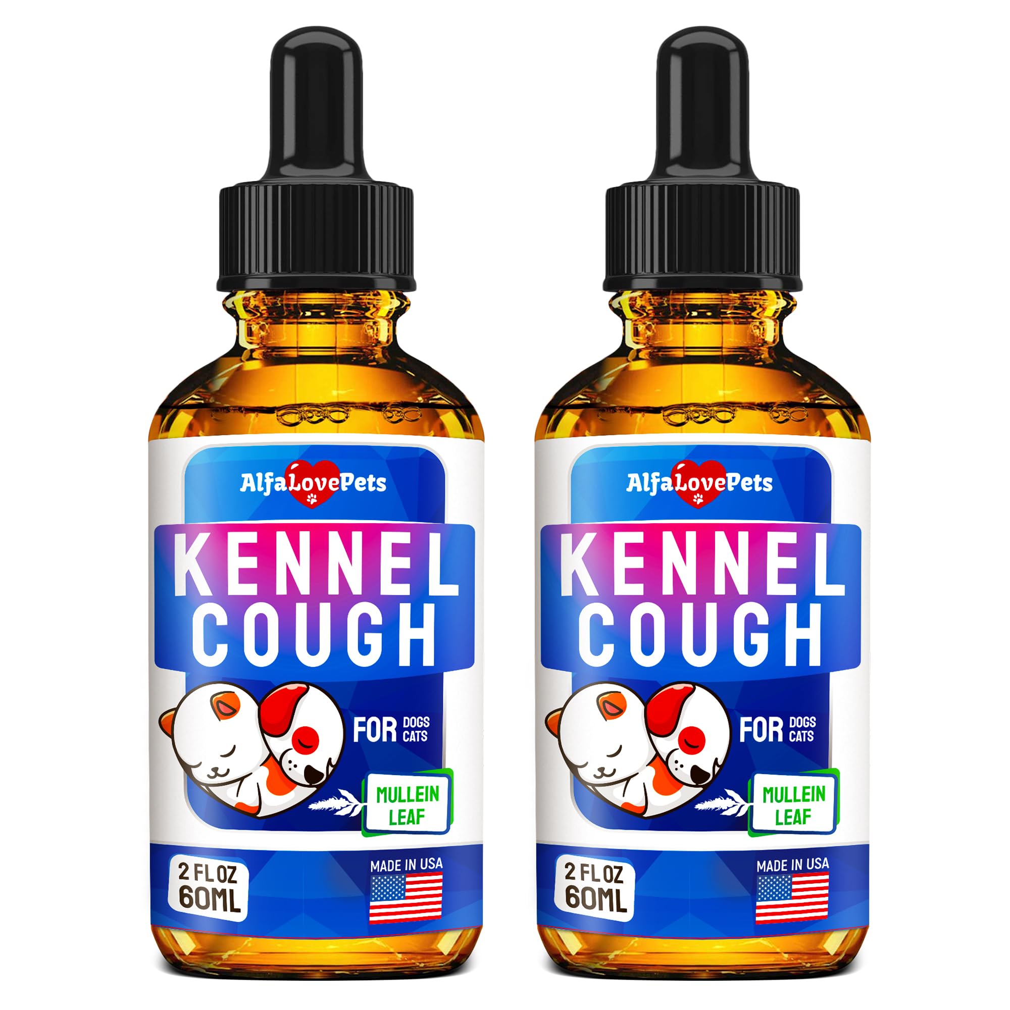 Cat & Dog Cough ✿ Dog Cough Suppressant ✿ Kennel Cough ✿ Cough Suppressant for Dogs ✿ Cat Cough ✿ Natural Dietary Supplement ✿ 2 Packs х 2 Oz