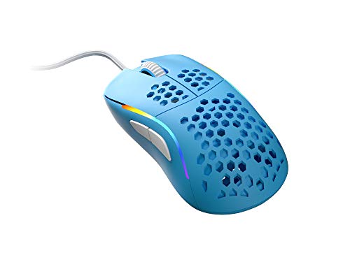 HK Gaming NAOS M Ultra Lightweight Honeycomb Shell Ambidextrous Wired RGB Gaming Mouse 12 000 cpi - 7 Buttons - 59 g (Naos-M, Blue)