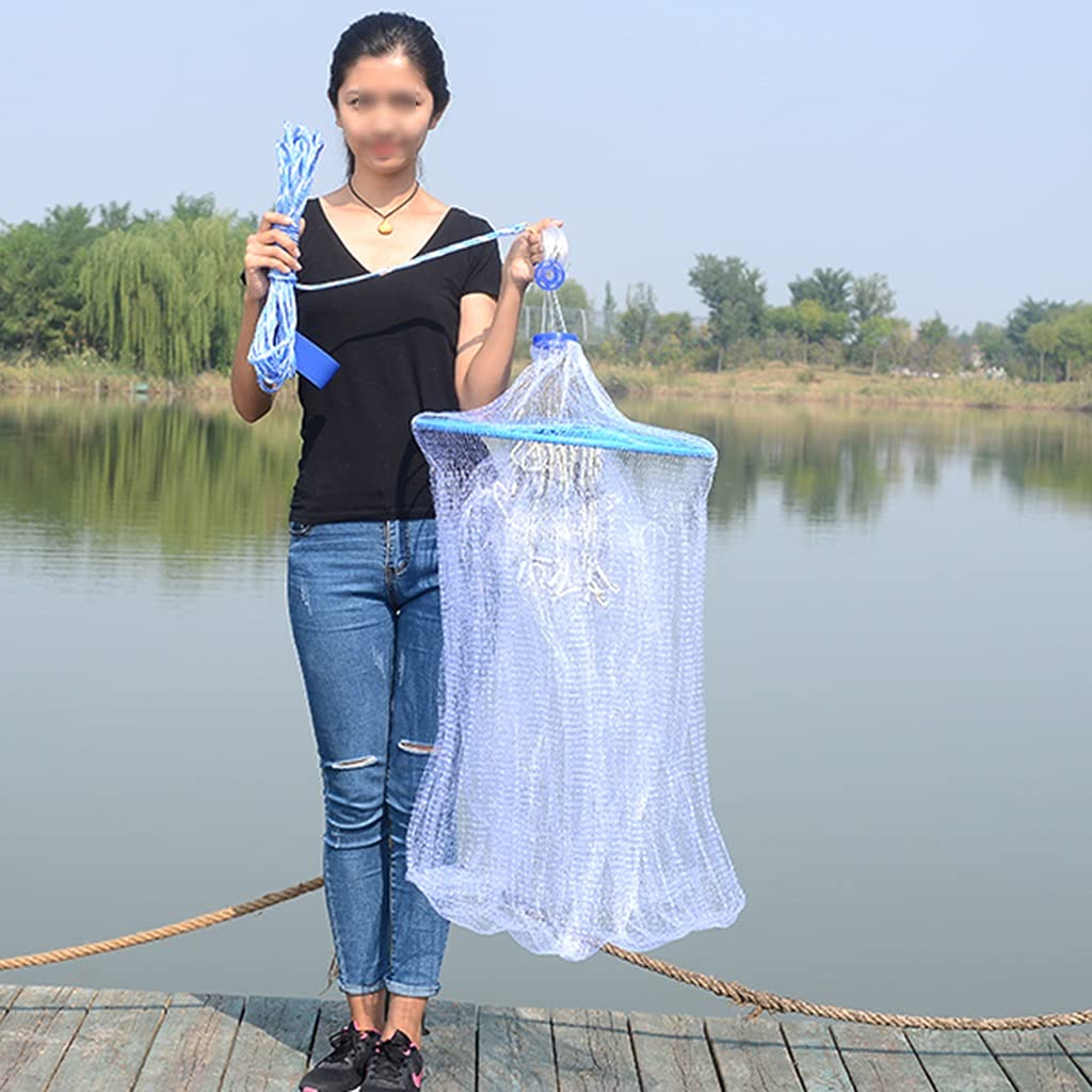 BBGS High Strength Fishing Cast Net, Fly Cast Net Fishing Tools, Hand Throw Cast Net, 360/420/480/540cm Fishing Casting Net (Size : 5.4m)