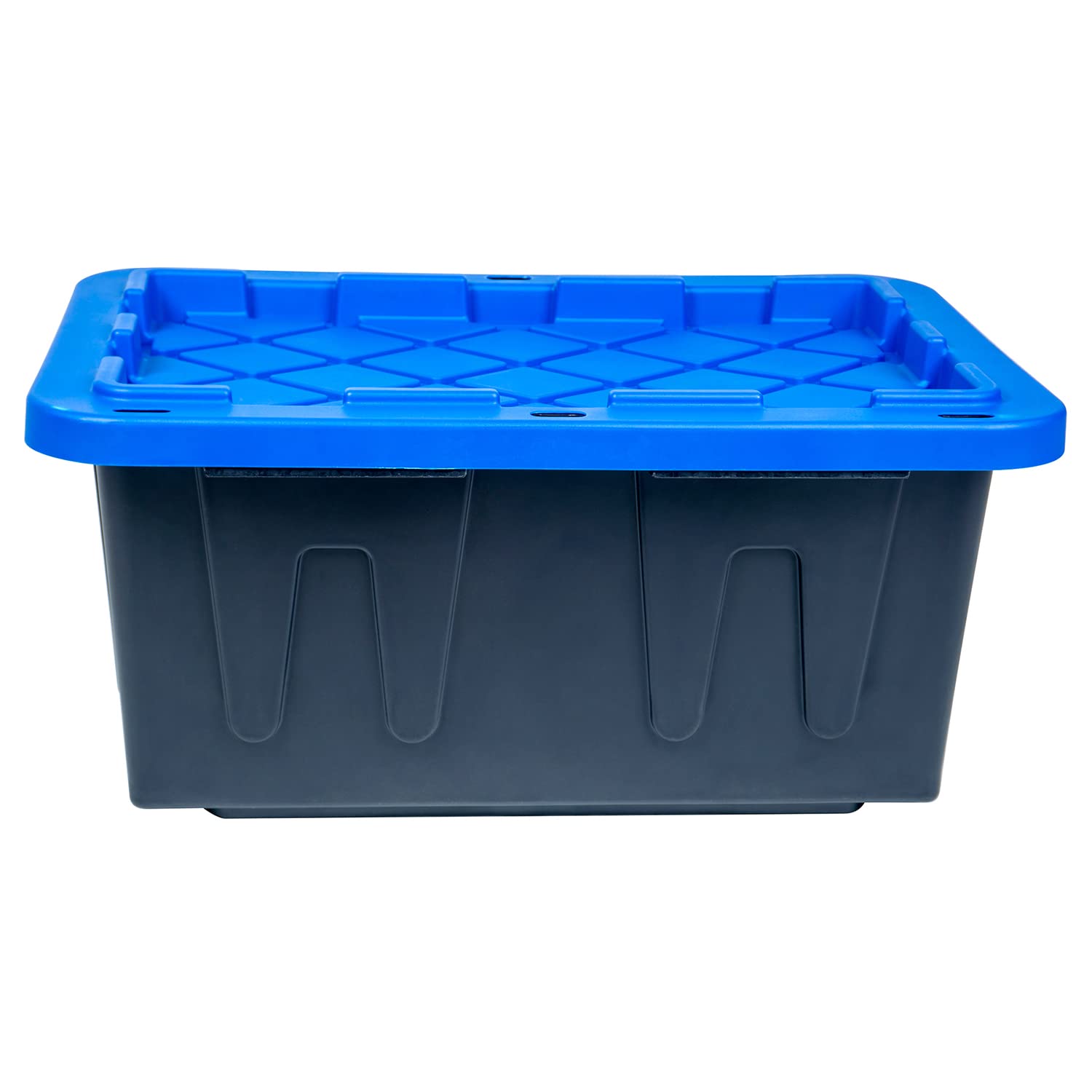 American Lifting 17-Gallon Storage Containers - Tough with Lids Durable Stackable - Keep Your Belongings Safe and Organized - (4 Pack - Blue)