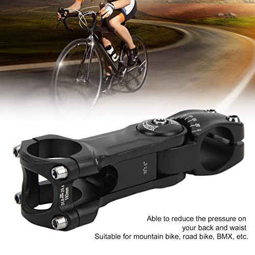 Bicycle Stem, 70° Adjustable Handlebar Extender CNC Machining Heavy Duty Anti Deformation for Road Bike(31.8 * 110)