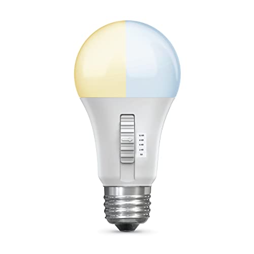 Feit Electric LED Color Selectable Timer Intellibulb - A19 with an E26 Medium Base Light Bulb - 60W Equivalent - 15 Year Life - 800 Lumen - 2700K Soft White and 5000K Daylight