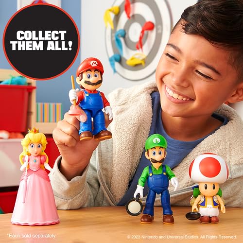 THE SUPER MARIO BROS. MOVIE - 5 Inch Action Figures Series 1 β Toad Figure with Frying Pan Accessory