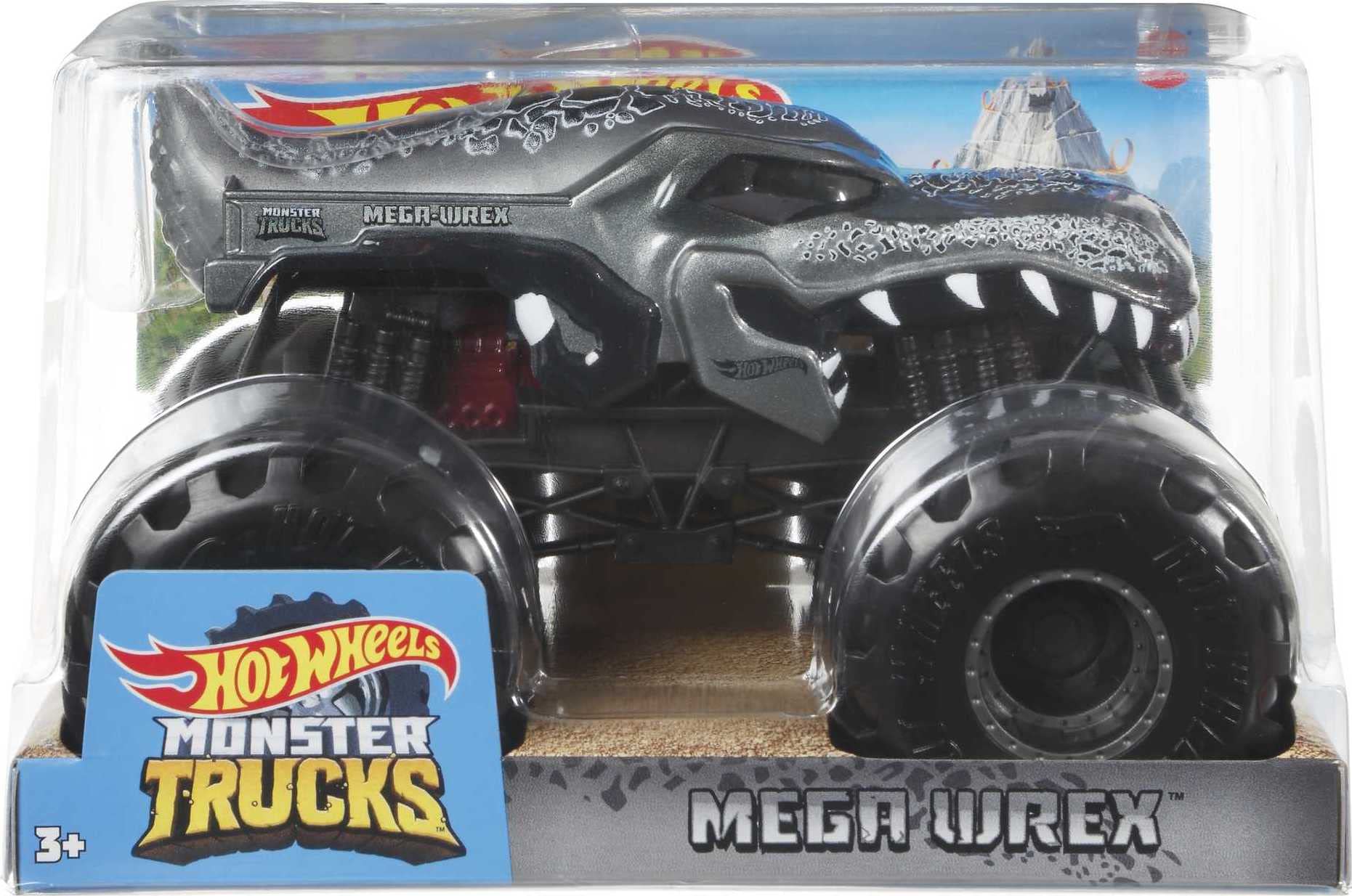 Hot WheelsDie-cast 1:24 Scale Mega Wrex Monster Trucks with Giant Wheels [Amazon Exclusive]