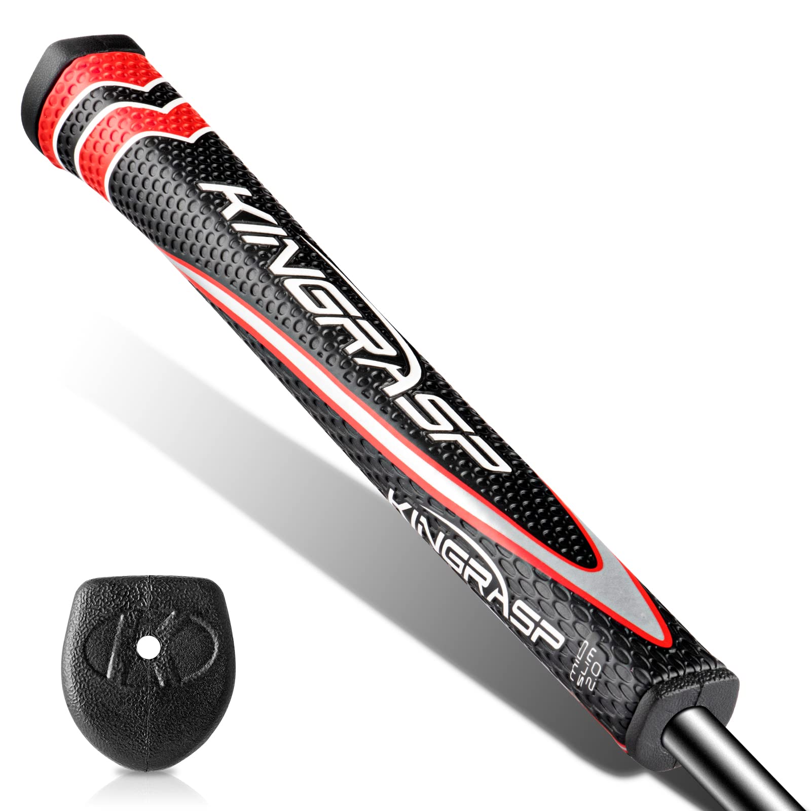 Be DeLighted GT Pistol Golf Putter Grip Lightweight and Comfortable Golf Grips | Advanced Texture Control and High Feedback Golf Putter Grips (red, Size:2.0)