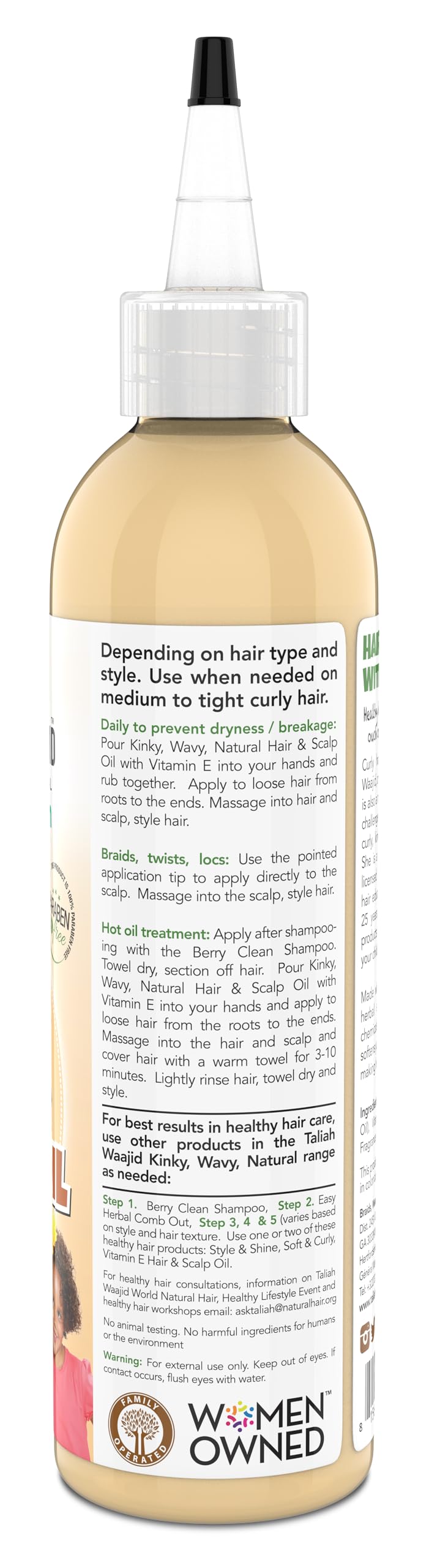Taliah Waajid Kinky, Wavy Natural Hair & Scalp Oil With Vitamin E, 8oz