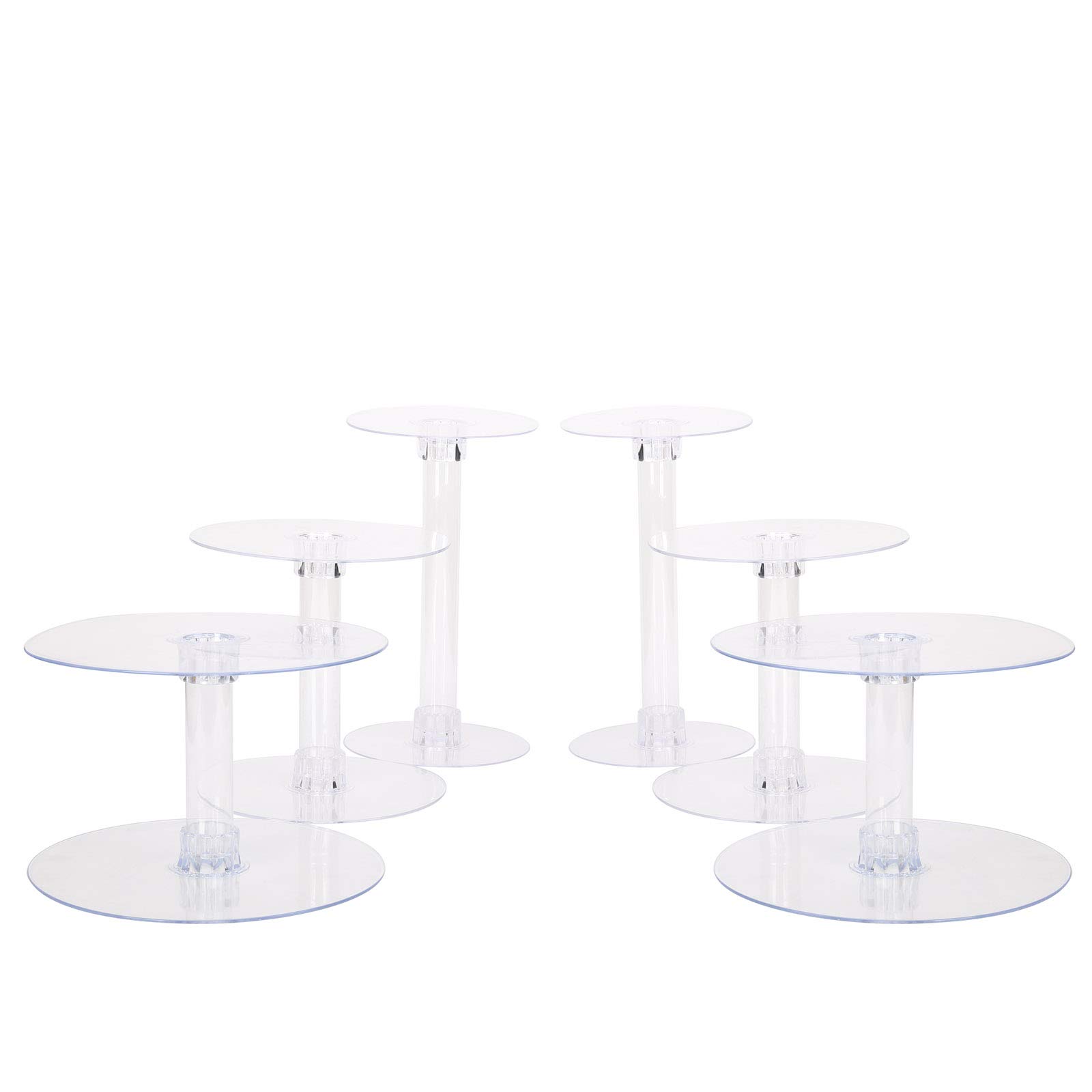 BalsaCircle 7 Tiers Clear Round Crystal Acrylic Cupcake Stand - Tiered Dessert Food Display Serving Tower Birthday Party Wedding