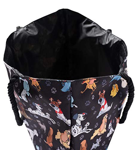 Disney Tote Travel Bag Dogs: Dalmatians Lady Tramp Copper Dodger All Over Print