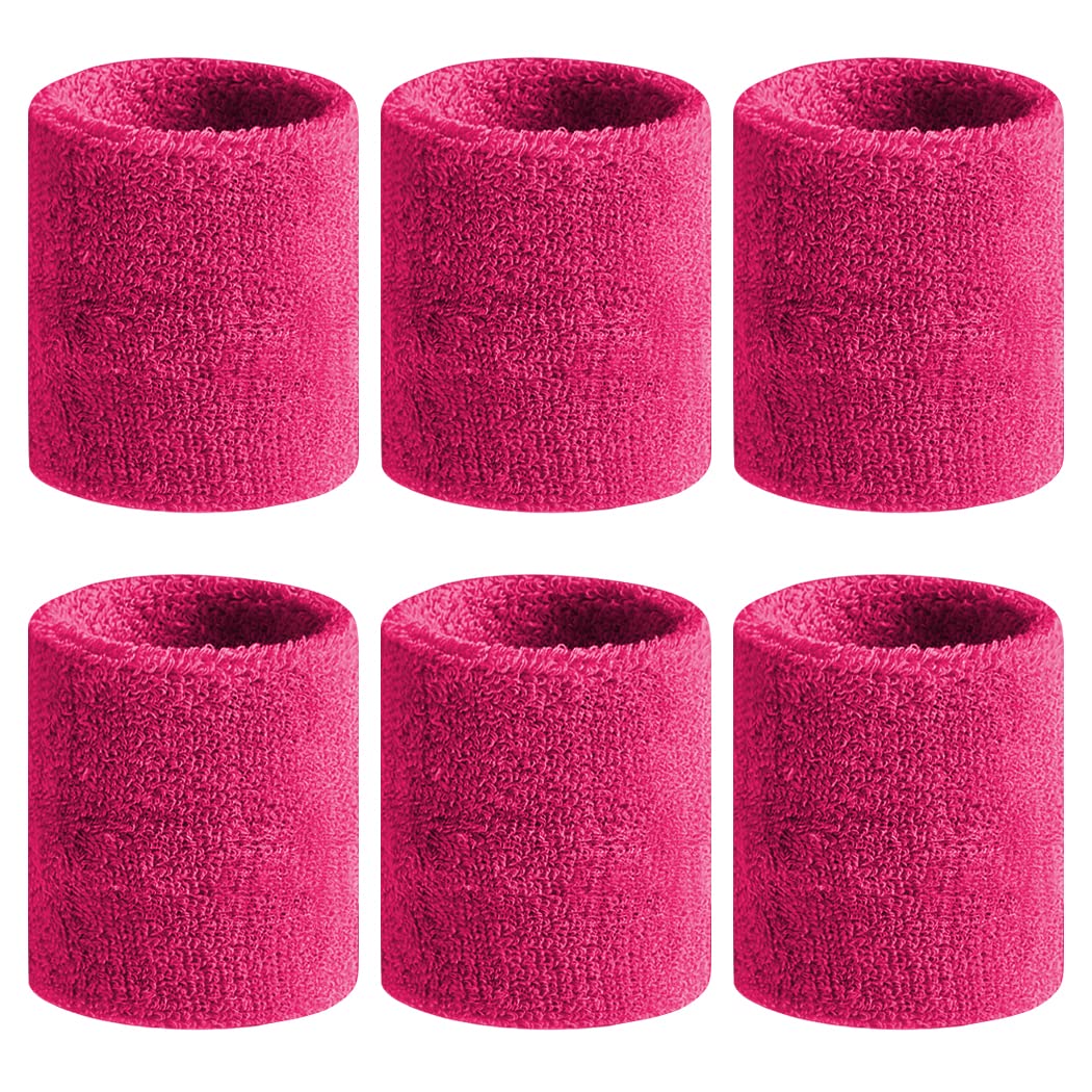 BEACE Sweatbands Sports Wristband for Men & Women - Moisture Wicking Athletic Cotton Terry Cloth Sweatband for Tennis, Basketball, Running, Gym, Working Out