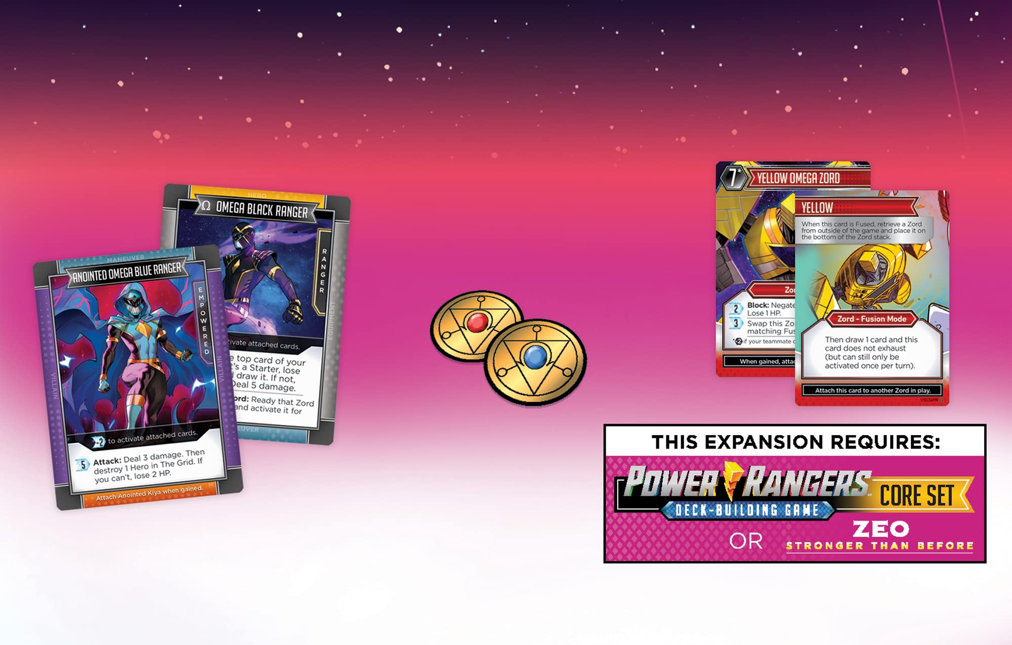 Renegade Game Studios Power Rangers Deck-Building Game: Omega Forever Expansion - Explansion to Power Rangers Deck-Building Game Core Set. Ages 14+, 2-4 Players, 30-70 Min,Multi