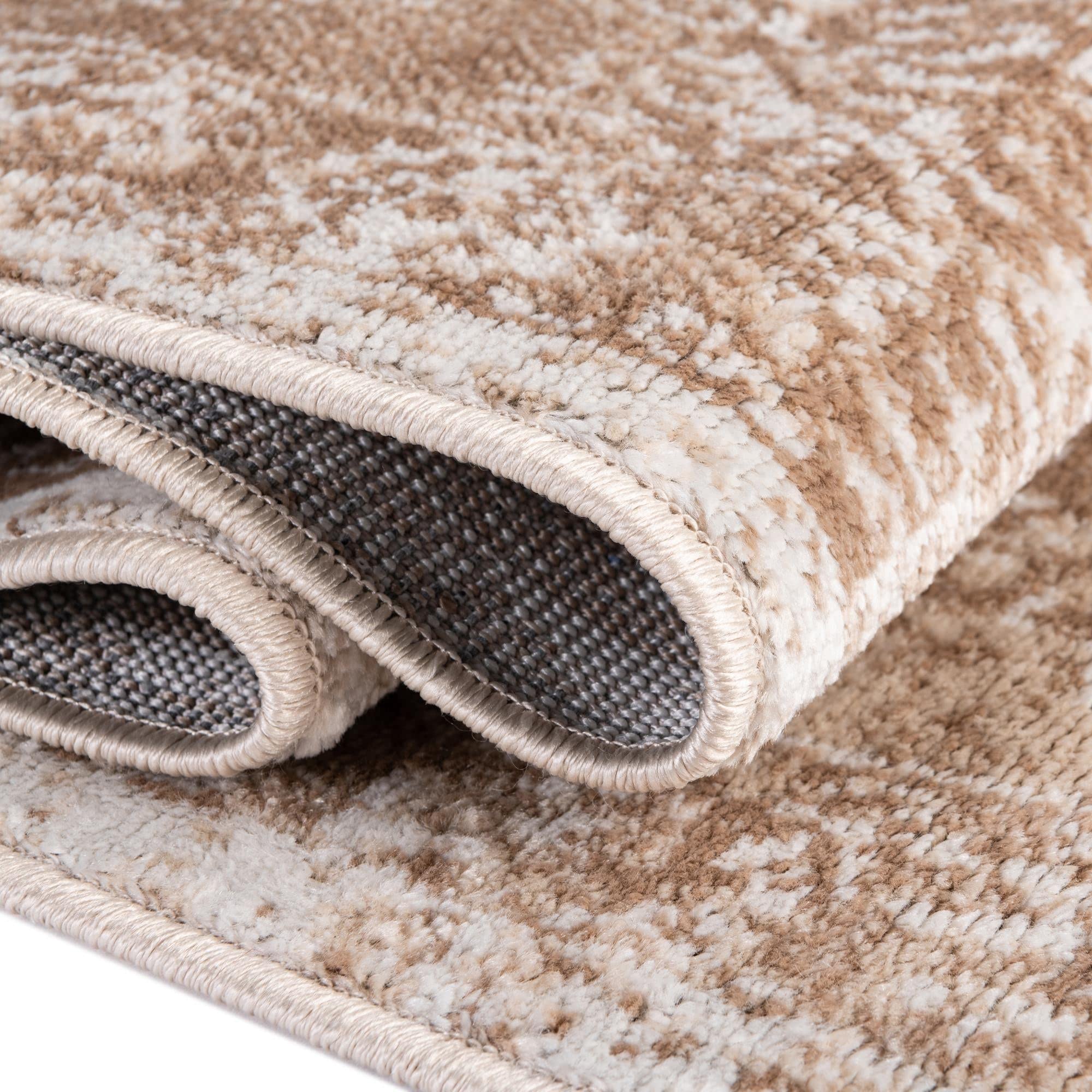 Rugs.com Oxford Collection Rug β 7' Round Beige Low Rug Perfect for Kitchens, Dining Rooms
