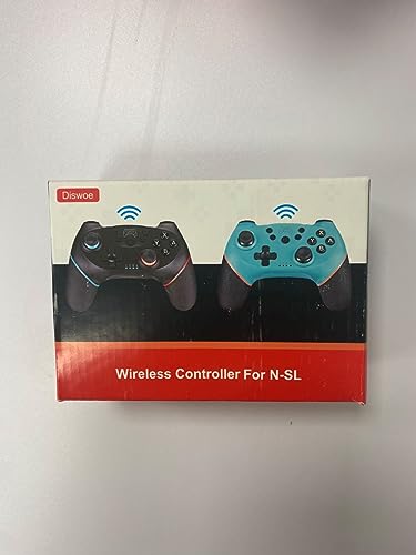 Diswoe Controller for Switch, Wireless Pro Controller for Switch/Switch Lite/Switch OLED, Remote Gamepad with Joystick, Adjustable Turbo Vibration, Ergonomic Non-Slip - Blue