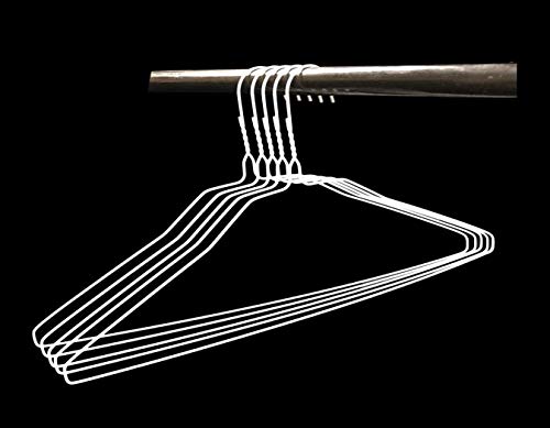 NAHANCO NT140 Wire Shirt Hanger for Laundry, Dry Cleaning, 18" - White (Pack of 500)