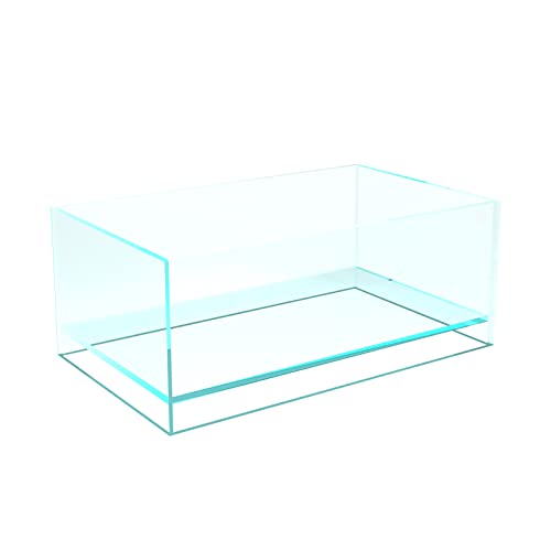 Fzone 1.7 Gal Nano Rimless Aquarium Low Iron Fish Tank NovaClear Ultra-White Translucent Glass Verso Series Nano Shallow Pond Levitating Floating Air Aquarium(A30-W18)