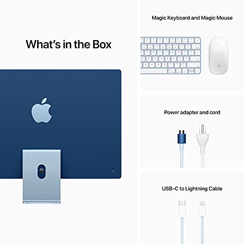 Apple 2021 iMac All in one Desktop Computer with M1 chip: 8-core CPU, 8-core GPU, 24-inch Retina Display, 8GB RAM, 512GB SSD Storage, Matching Accessories. Works with iPhone/iPad; Pink
