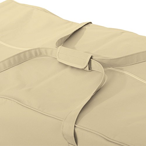 Classic Accessories Veranda Water-Resistant 60 Inch Patio Cushion and Cover Storage Bag, Patio Furniture Covers, Pebble/Bark/Earth