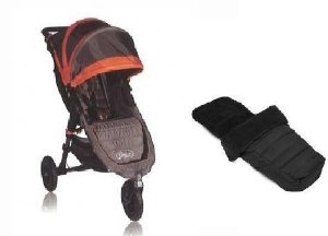 Baby Jogger 2012 GT Mini Stroller with Baby Jogger Black Footmuff (Shadow/Orange)
