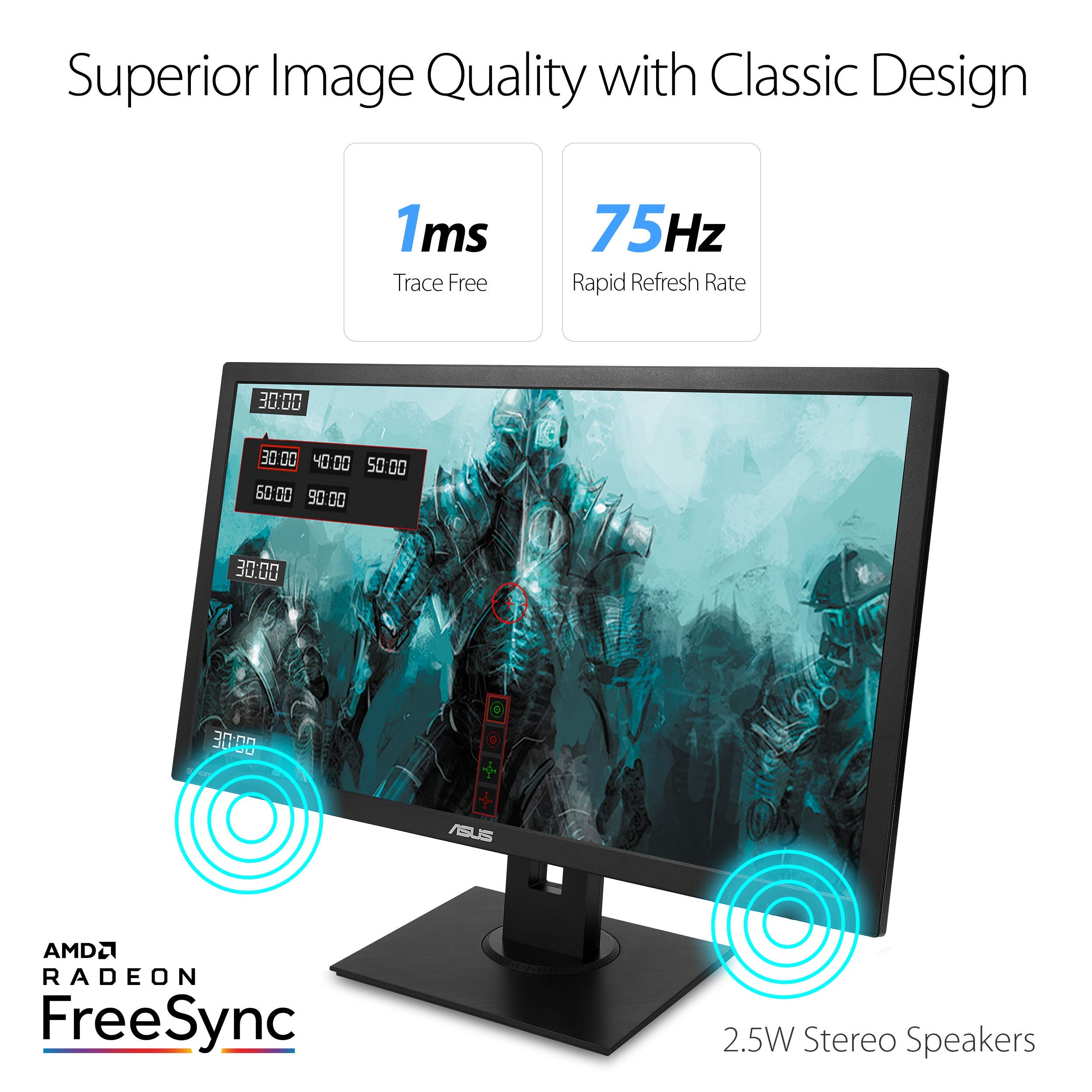ASUS VP278QGL 27β Full HD 1920x1080 1ms DP HDMI VGA Adaptive Sync/FreeSync Eye Care Monitor (Renewed)