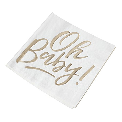 Baby Shower Ideas Baby Shower Decorations Paper Napkins 6.5" Oh Baby! Pk 32