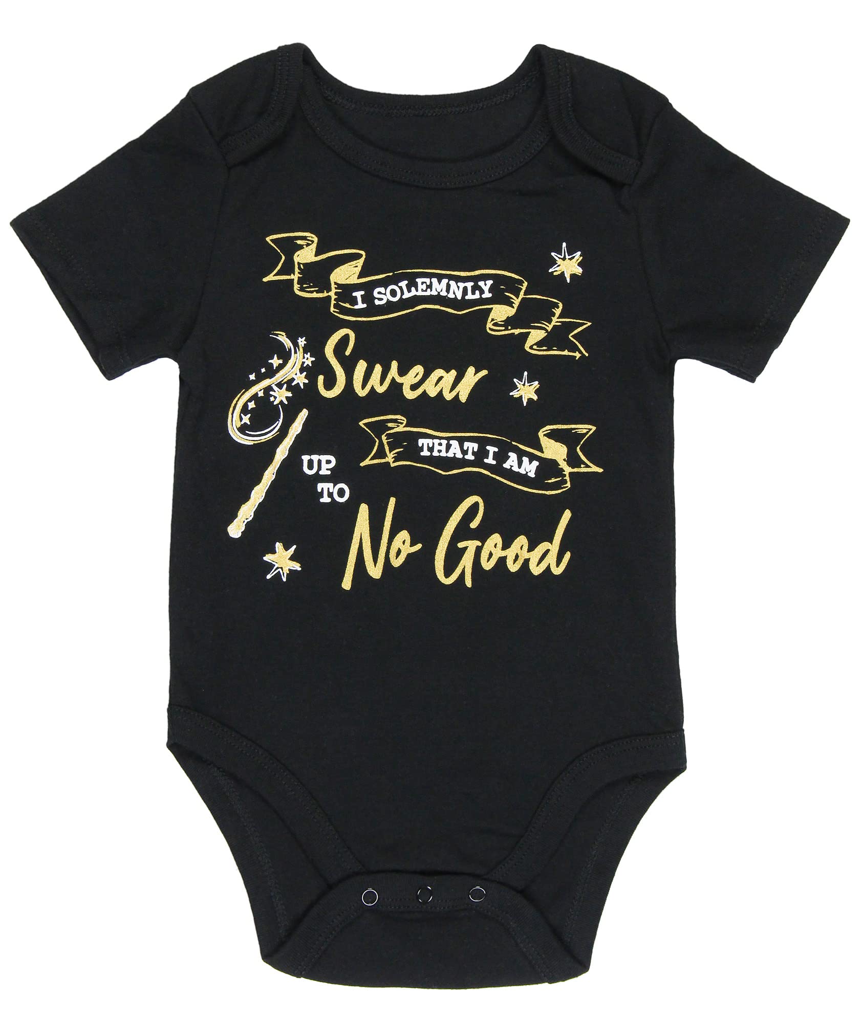 Harry Potter Infant Baby Boys Hogwarts Muggle Solemnly Swear One Piece Pajama Romper 3 Pack (24 Months)
