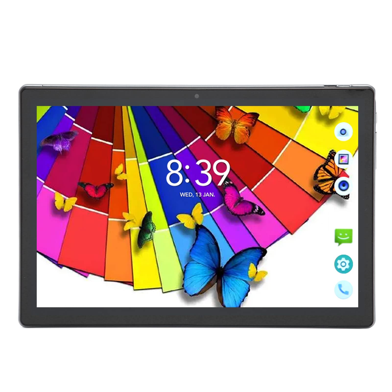 AMONIDA HD Tablet, Office Tablet 8800mAh 8GB RAM 128GB ROM 3 Card Slots 10in FHD IPS Dual Camera with Keyboard Mouse for Travel (Grey)