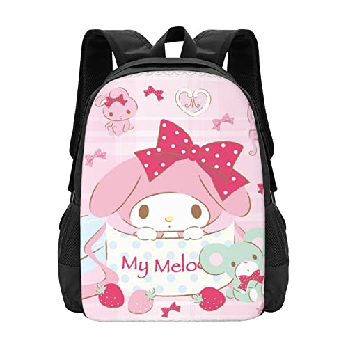 DIEZ Cartoon 3d Print Backpack My Bunny Melody Backpack Lightweight Travel Laptop Bag Adults Anime My Bunny Melody Fans Gifts