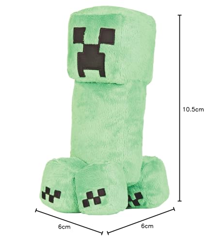 JINX Minecraft Earth Adventure Creeper Plush Stuffed Toy, Green, 10.5" Tall
