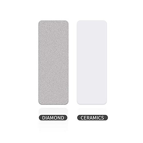 DMD Mini Double Side Whetstone-Diamond Ceramic Pocket Knife Sharpener | Outdoor Knife Sharpener | Portable Diamond Abrasive Tools | Good Partner for Various Outdoor Activities