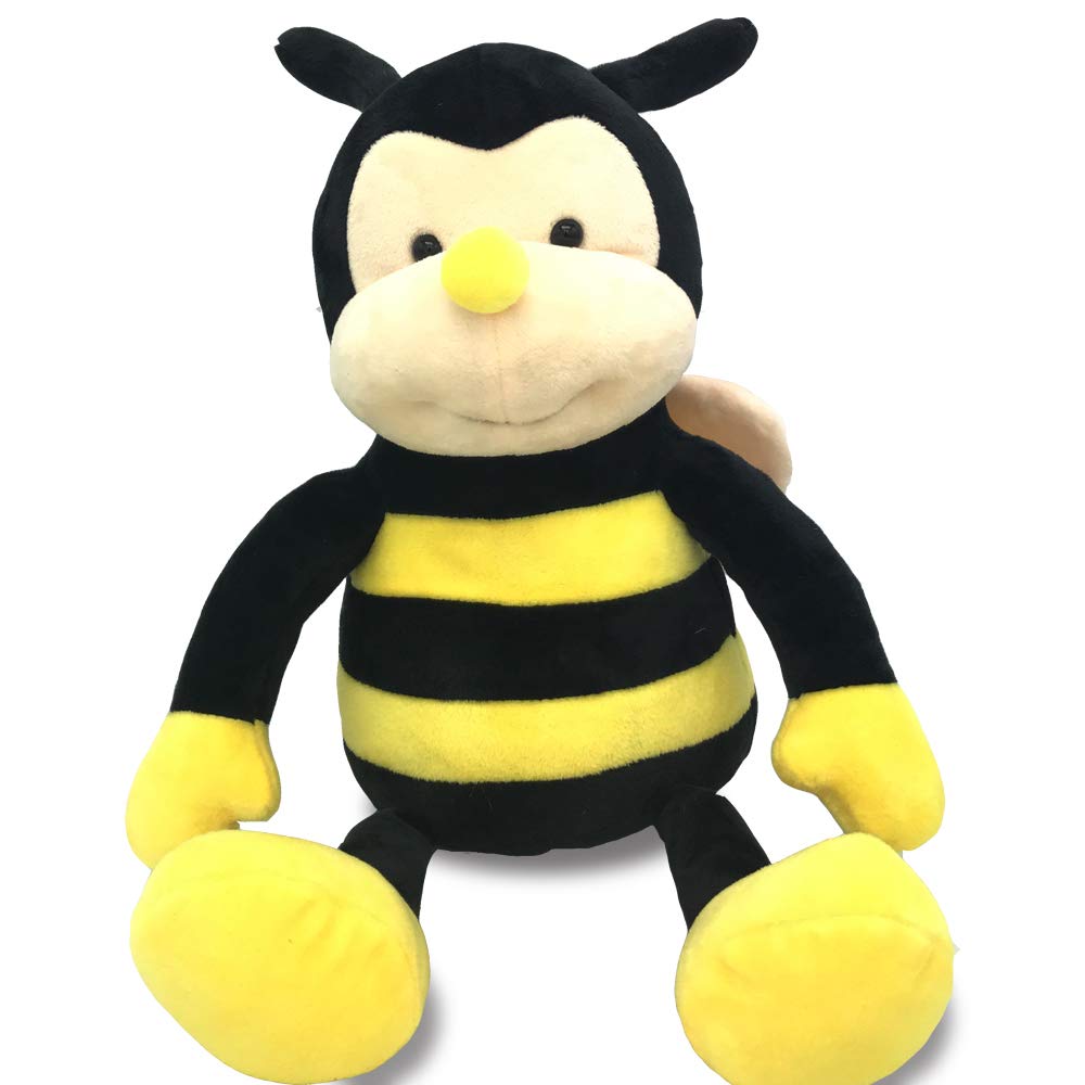 Garden Buzz Cuties Nana The Bee with Smile Face and Yellow Wings Plush Bumblebee Stuffed Animal Shaped Soft Bug Insect Toy Plushie Present