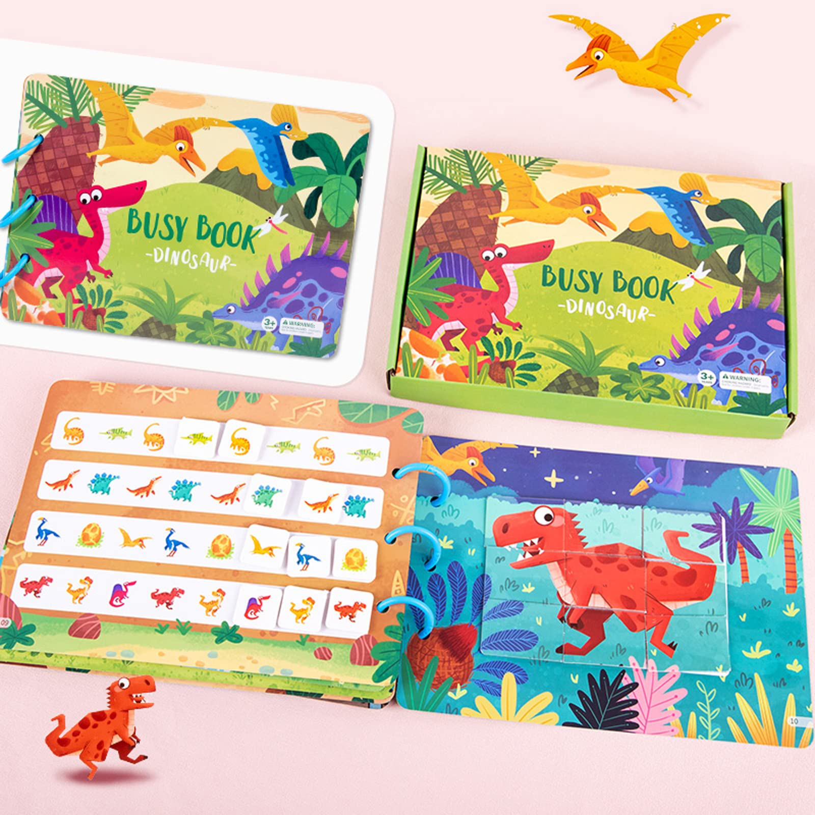 Jxueych Quiet Book for Toddlers Preschool Sensory Toys DIY Montessori Busy Book for Kids to Develop Learning Skills, Road Trip Essentials (Vegetable)