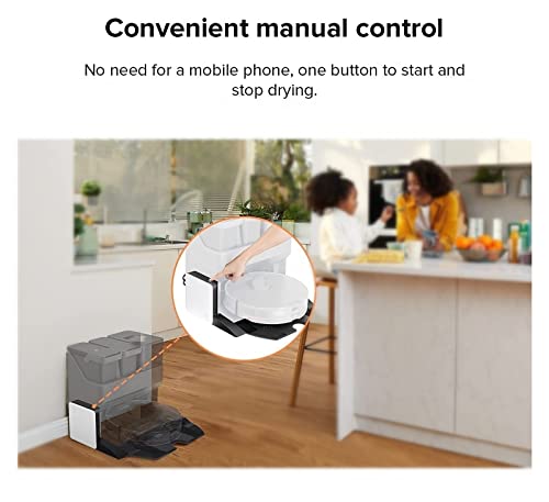 Dryer Module with Empty Filling Base, Drying Time Adjustment, Intelligent Drying, Compatible with Roborock S7 MaxV Ultra/S7 PRO Ultra (Color : Drying)