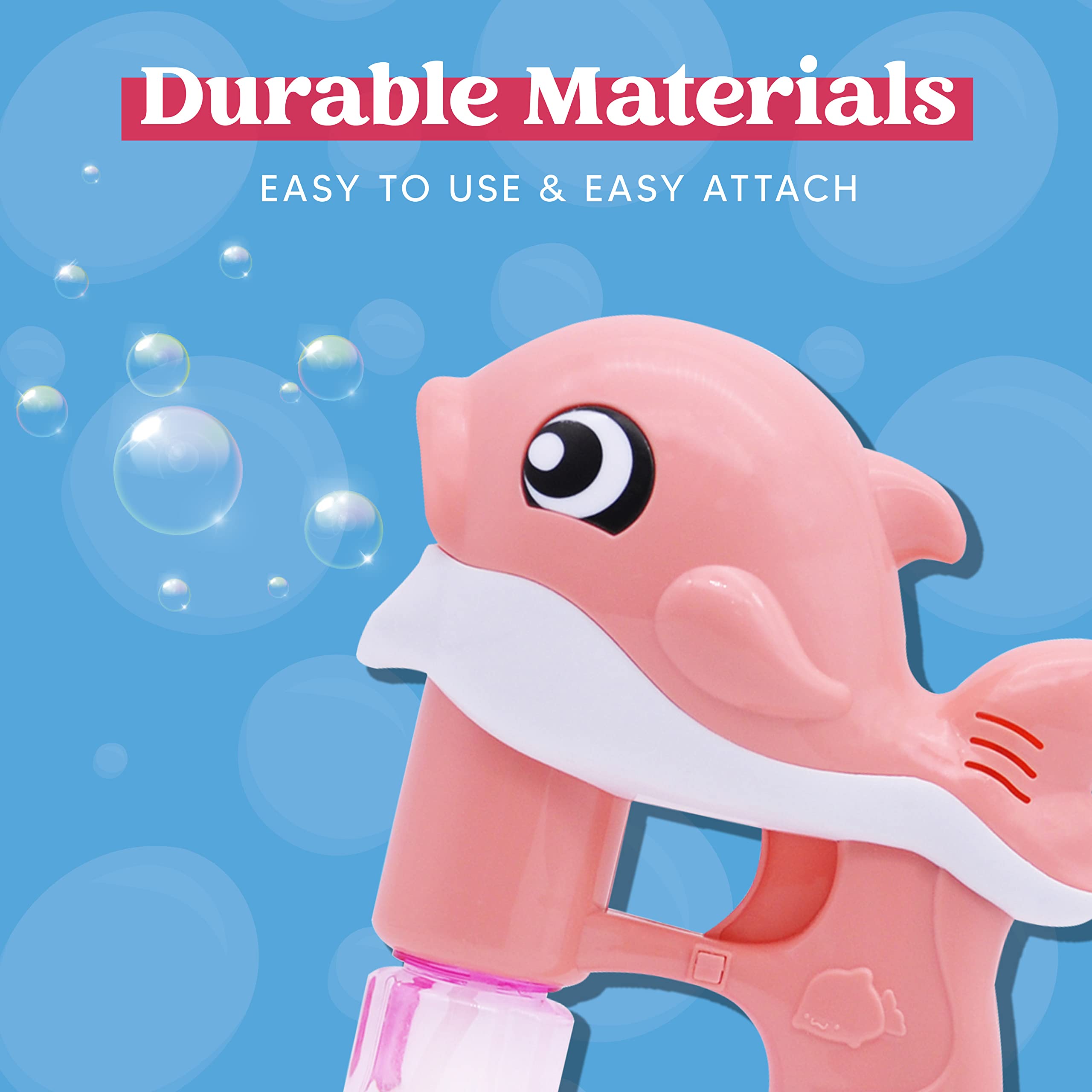 JOYIN 2 Bubble Guns Kit, Whale Automatic Bubble Maker Blower Machine with 4 Bubble Solutions for Kids, Bubble Blaster, Summer Toy, Birthday, Outdoor & Indoor Activity, Easter, Valentine Party Favors