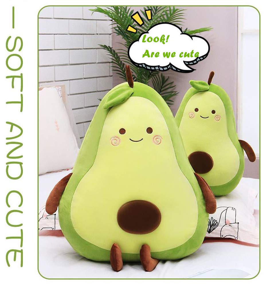 XICHEN 27 Inch Green Large Simulation Avocado Plush Toy Doll Sleeping Pillow Doll Doll, Holiday Warm Gift Plush Toy Pillows (Seated)